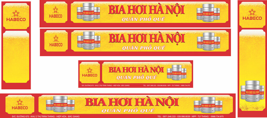 Tải bộ biển bia hơi Hà Nội vector - Định dạng AI, PNG, SVG, EPS, CDR ...